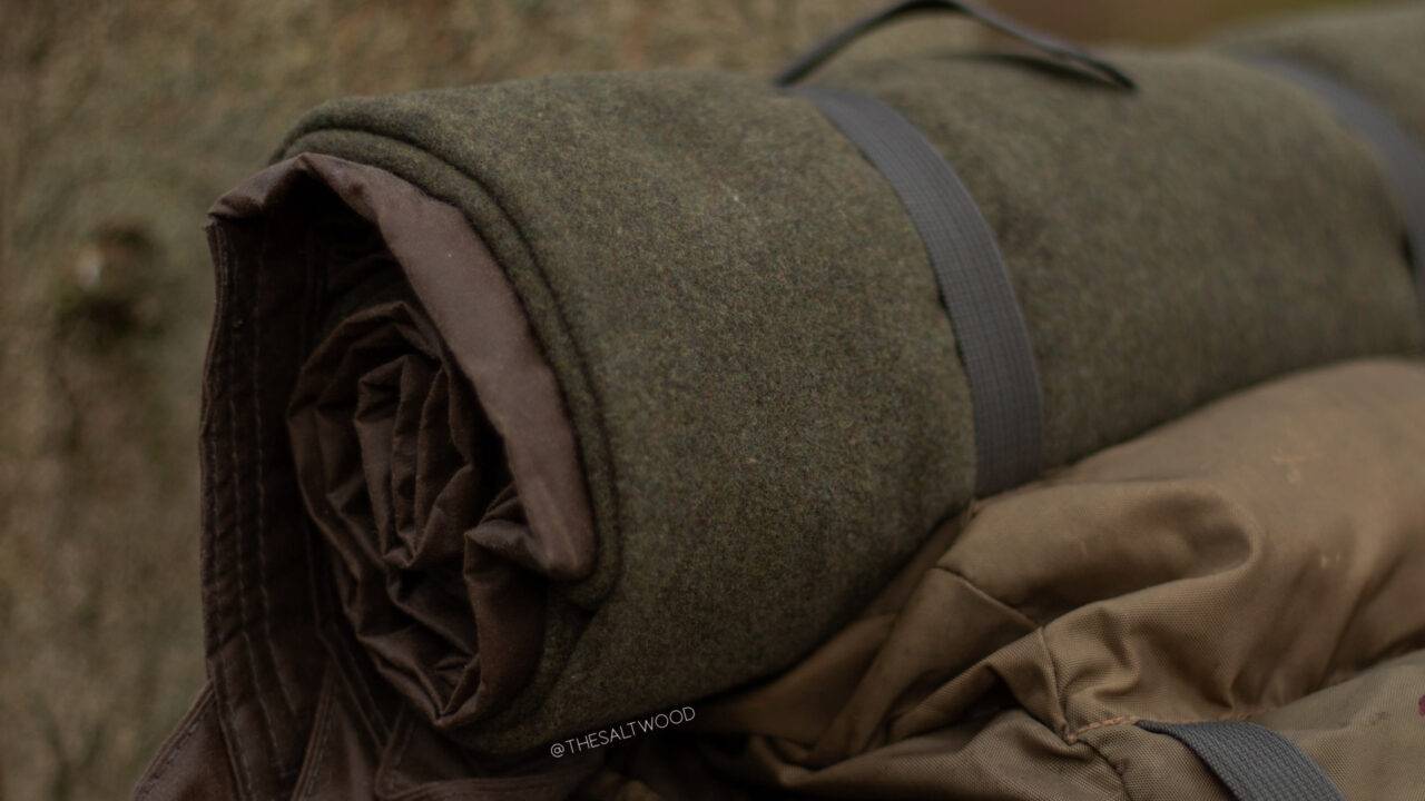 Oilskin & Wool Ground Cloth Brown/Green - Bushcraft Spain