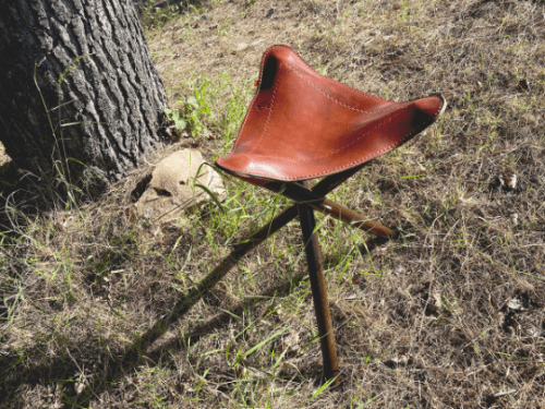 Leather Camp Stool - Bushcraft Spain