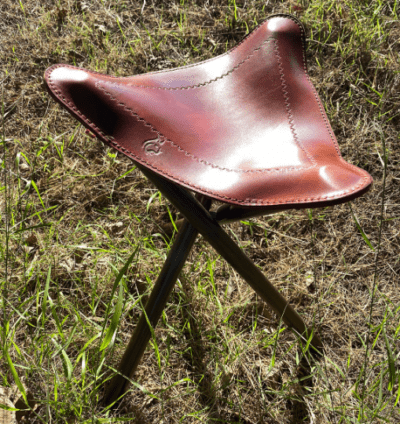 Leather Camp Stool - Bushcraft Spain