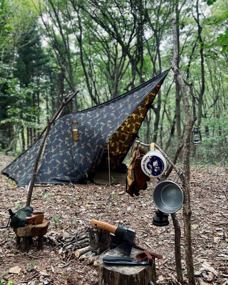 Limited Edition Prepper Camo Oilskin Tarp - Bushcraft Spain